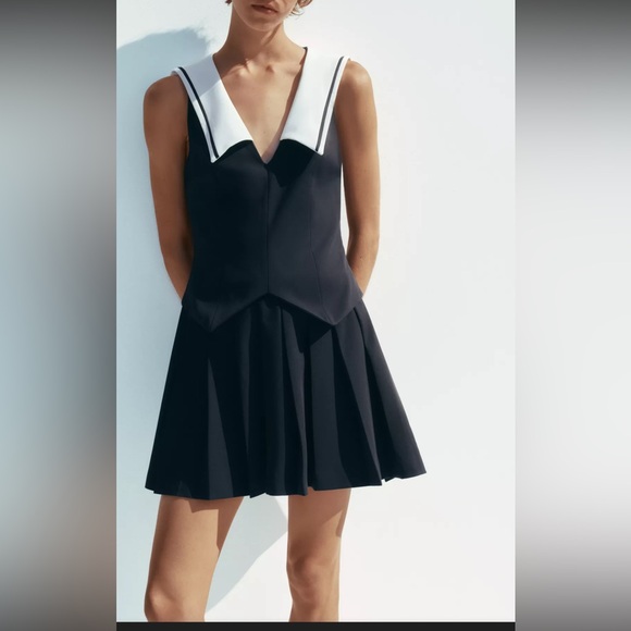 Zara | Dresses | Zara Box Pleat Mini Dress | Poshmark